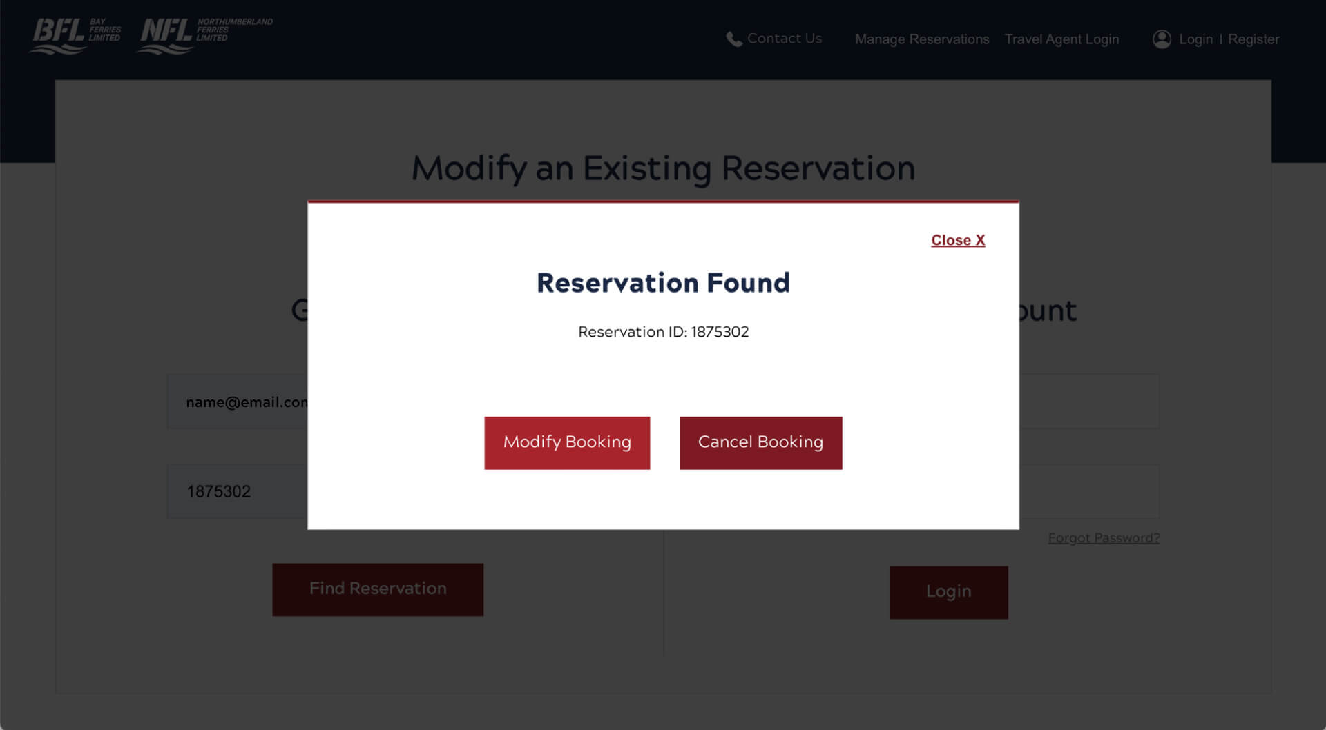 Manage Your Reservation | Ferries